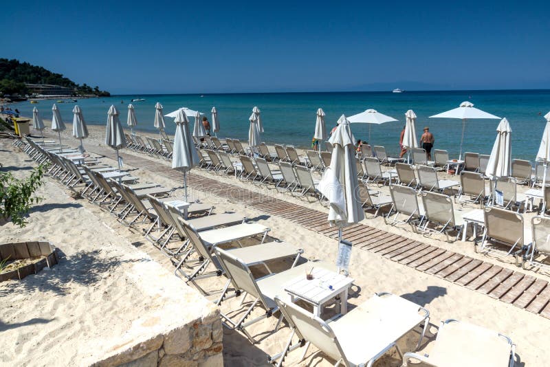 Panorama of Sani Beach, Kassandra, Chalkidiki, Greece Editorial Photo ... Panorama of Sani Beach, Kassandra, Chalkidiki, Greece Editorial Photo ...
