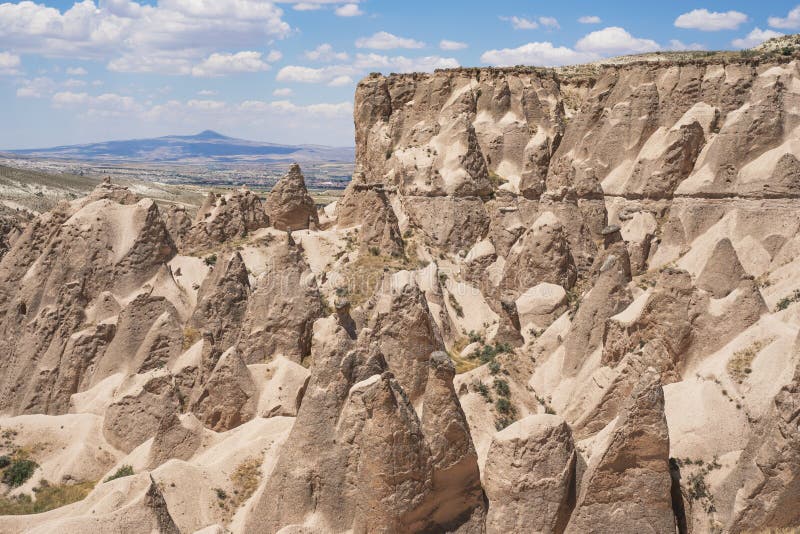 Panorama of the Sculpted Cliffs of the Imagination Valley. Turkey ...