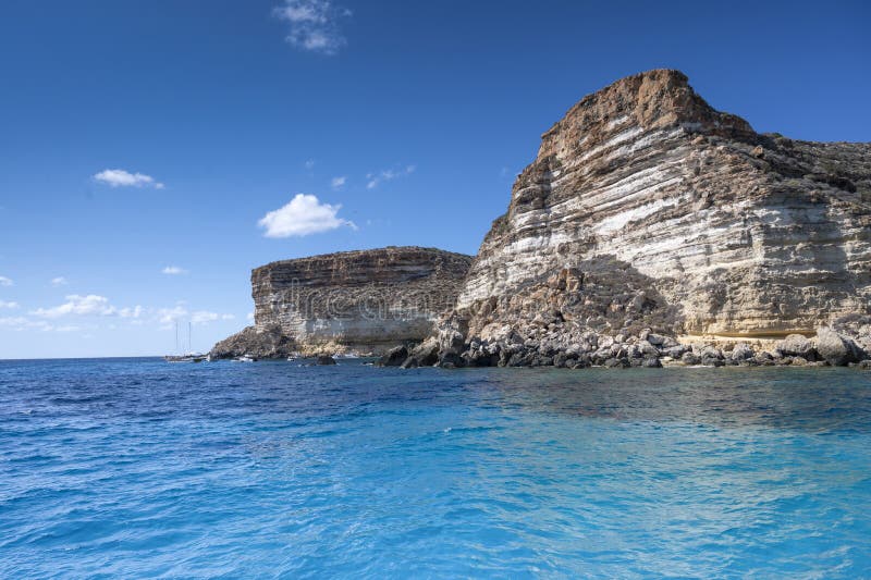 Panorama of sea and cliff stock photo. Image of shore - 258479028