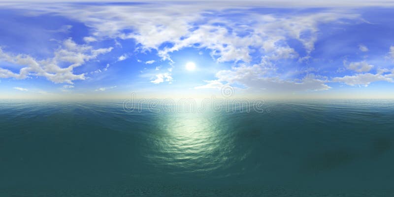 Panorama Sunset. Environment Map. HDRI Stock Illustration ...