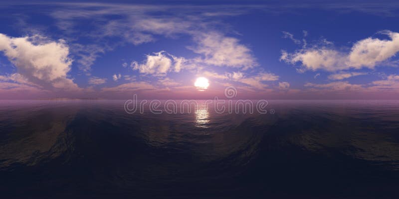 Panorama Sunset. Environment Map. HDRI Stock Illustration ...