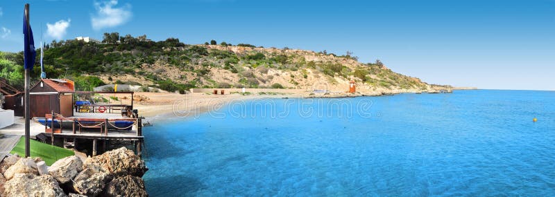 Panorama sea view stock photo. Image of relax, europe - 80333420