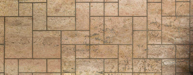 Panorama Seamless Beige Marble Stone Tiles Pattern. Decoration Tile ...