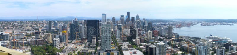 Seattle skyline panorama editorial photo. Image of city - 18774156