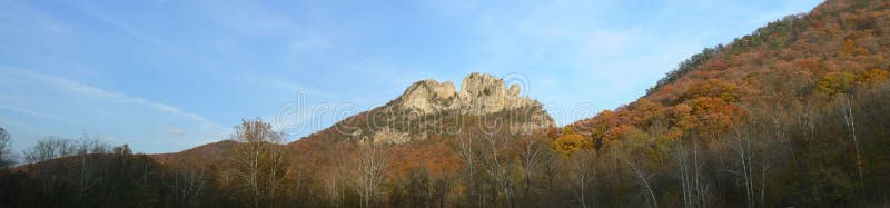 Panorama of Seneca Rocks stock photo. Image of changing - 16444914