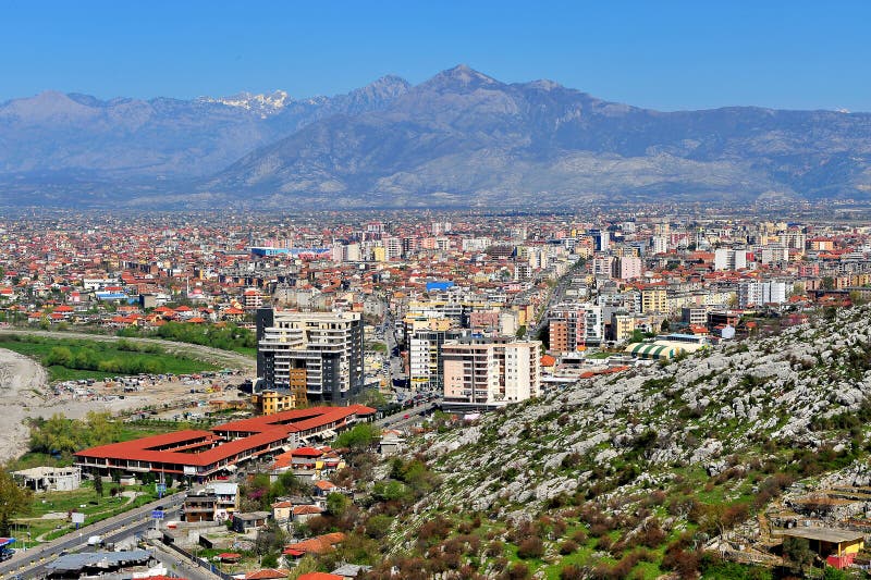 Panorama of Shkoder City, Albania Stock Photo - Image of albania ...