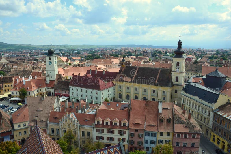 Sibiu editorial image. Image of landscape, hermanstadt - 75260105