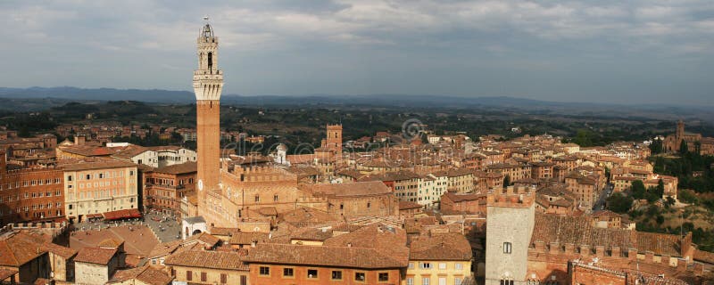 Panorama of Siena stock image. Image of cityscape, townscape - 37228185