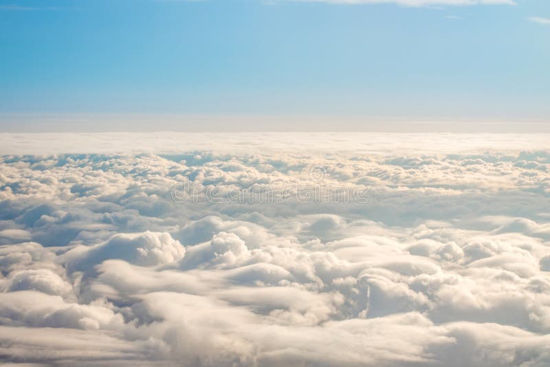 Panorama Sky from Altitude in the Cumulus and Layered Stratus Clouds ...