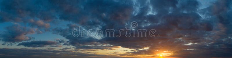 Panorama Sky. Beautiful Cloud in the Sunrise Sky Background. Sky ...