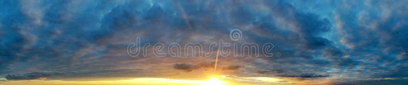 Panorama Sky. Beautiful Cloud in the Sunrise Sky Background Stock Photo ...