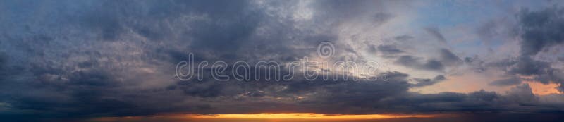 Panorama Sky. Beautiful Cloud in the Sunrise Sky. Sky Banners ...