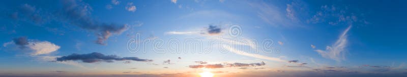 Panorama Sky. Beautiful Cloud in the Sunrise Sky Background. Sky ...