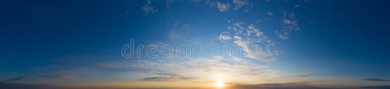 Panorama Sky. Beautiful Cloud in the Sunrise Sky. Sky Banners ...