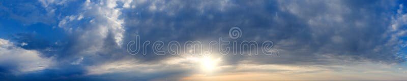 Panorama Sky. Beautiful Cloud in the Sunrise Sky Background. Sky ...