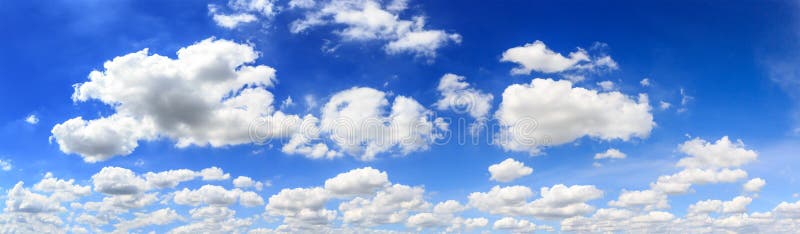 Panorama Sky and Clouds Background. Stock Image - Image of nature ...