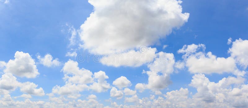 Panorama Sky and Clouds Background. Stock Photo - Image of environment ...