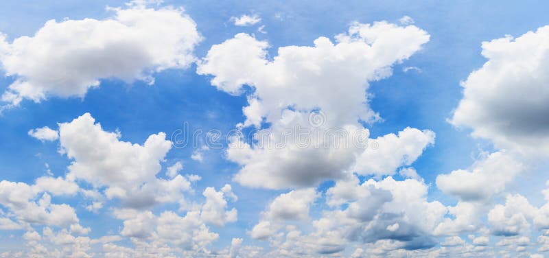 Panorama Sky and Clouds Background Stock Image - Image of view, cloudy ...