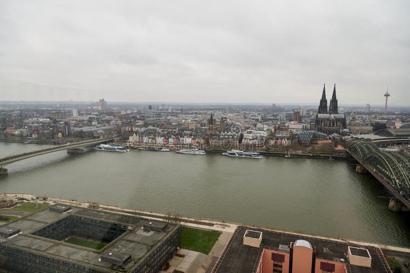 Panorama of the Skyline of Cologne with Cologne Cathedral Stock Photo ...