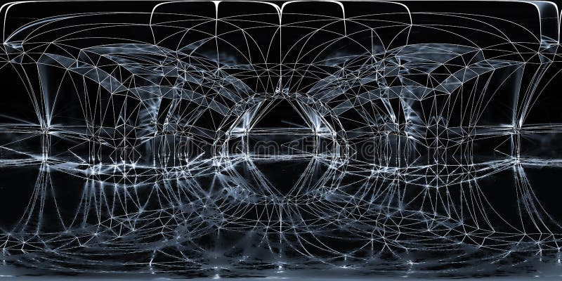 360 Panorama Spherical View of Abstract Futuristic Technology Hall 3d ...