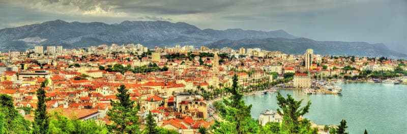 Panorama of Split, Croatia stock photo. Image of harbor - 22620172