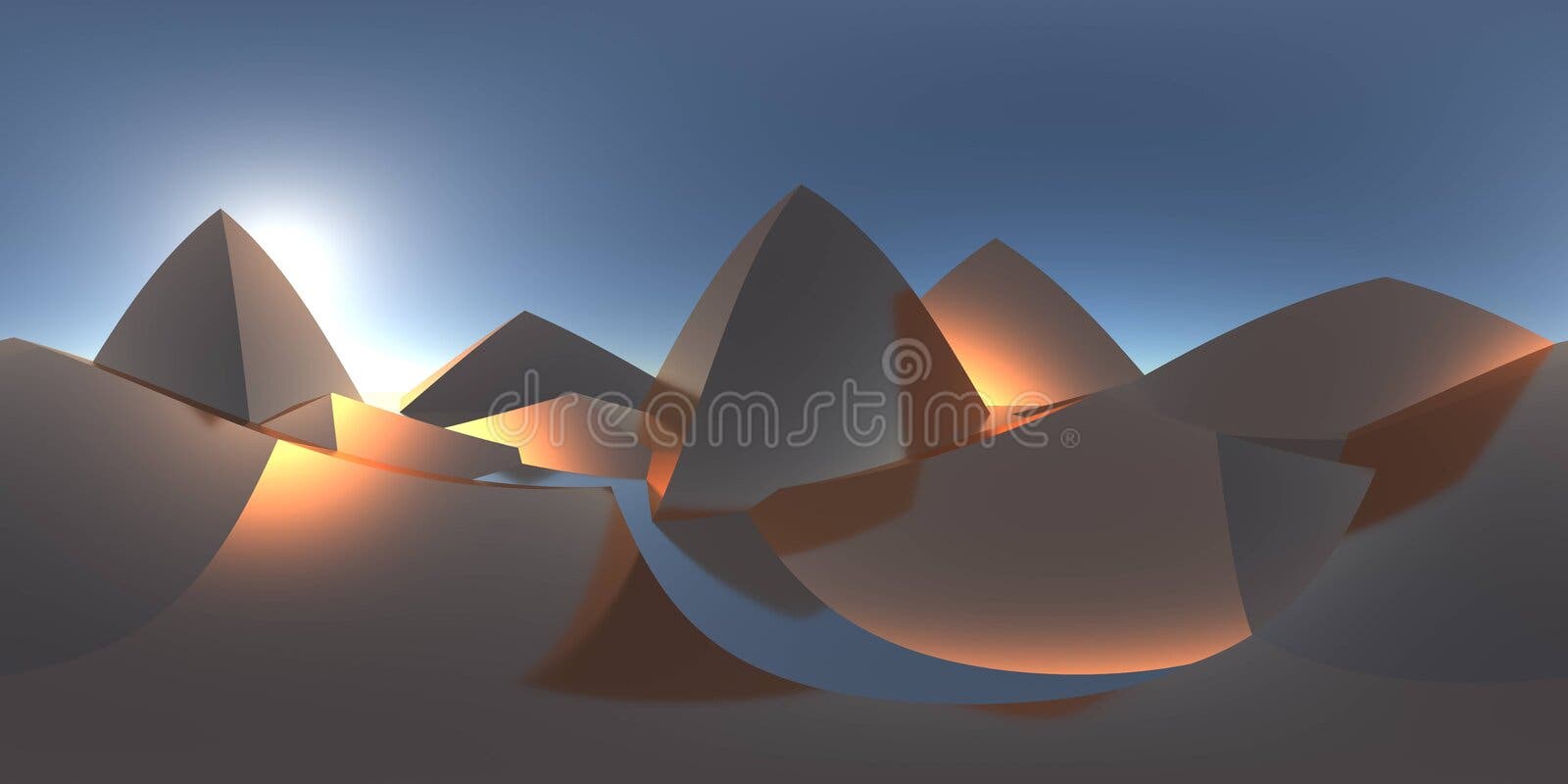 Panorama Sunset. Environment Map. HDRI Stock Illustration ...