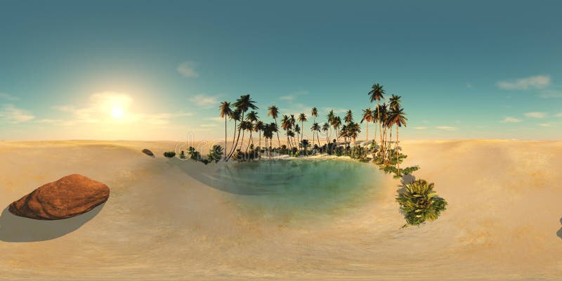 Panorama Sunset. Environment Map. HDRI Stock Illustration ...