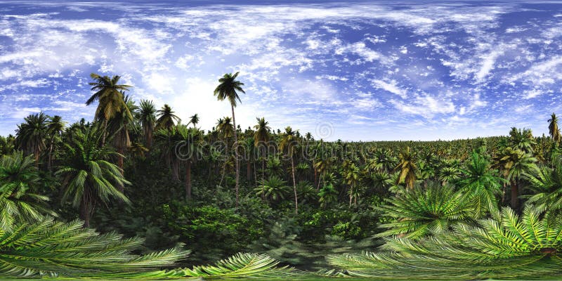 Panorama Sunset. Environment Map. HDRI Stock Illustration ...