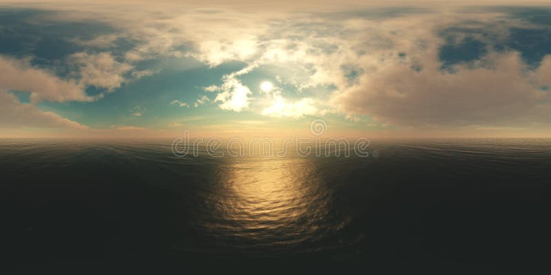 Panorama Sunset. Environment Map. HDRI Stock Illustration ...