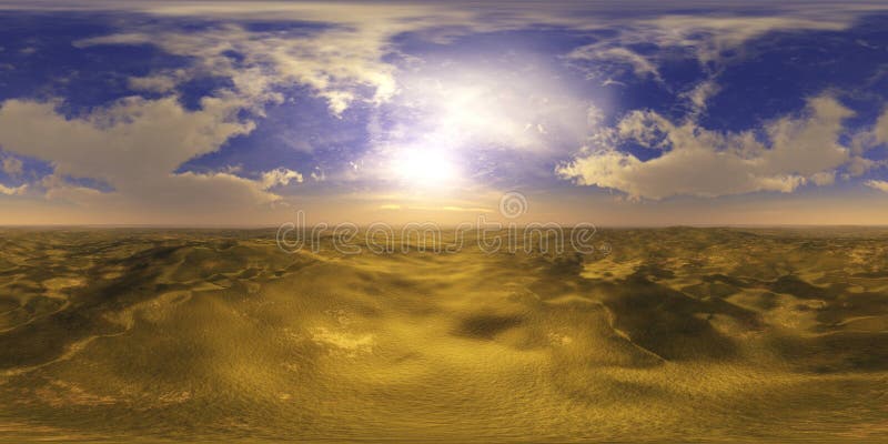 Panorama Sunset. Environment Map. HDRI Stock Illustration ...