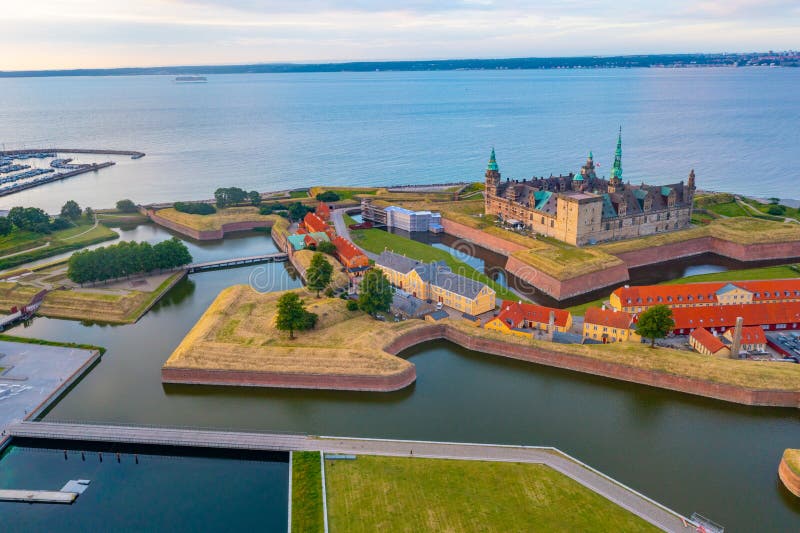 Panorama Sunset View of the Kronborg Castle at Helsingor, Denmar Editorial Photography - Image ...