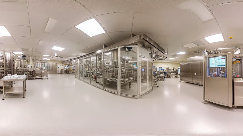 Panorama of Technical Modern Plant with Equipment. Generated by Ai ...