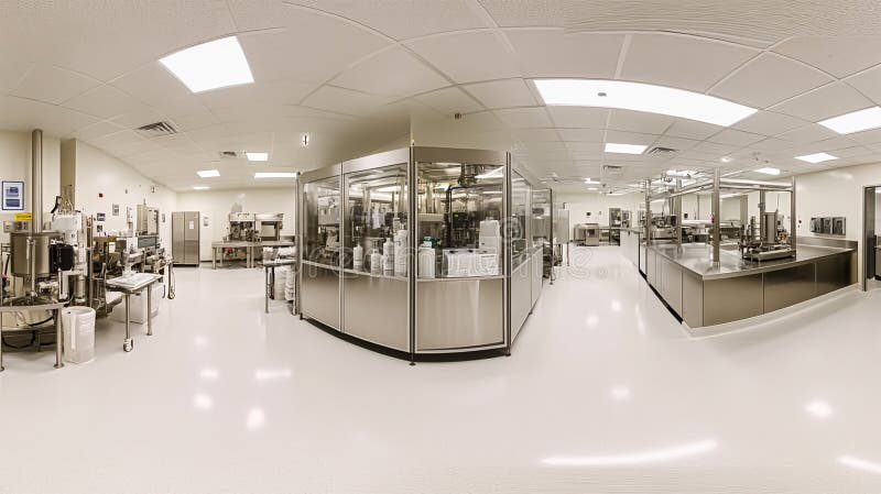 Panorama of Technical Modern Plant with Equipment. Generated by Ai ...