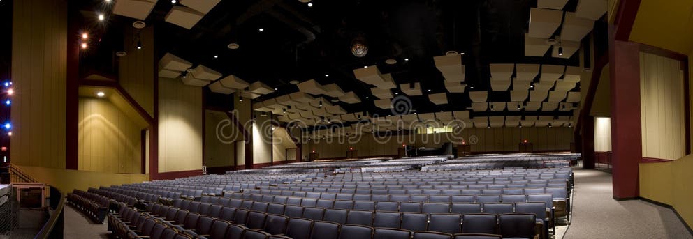 Panorama of Theater Seating Stock Photo - Image of seating, theater ...