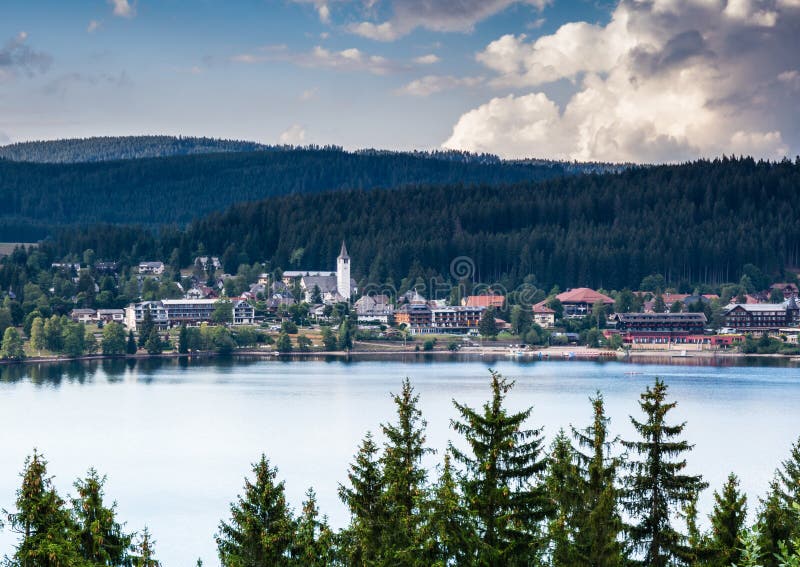 Panorama of the Titisee in the Black Forest Stock Image - Image of ...