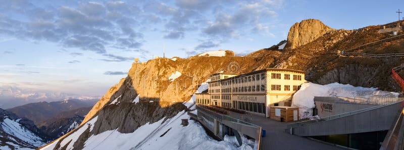 Panorama from the Top in the Light of Dawn Stock Photo - Image of ...