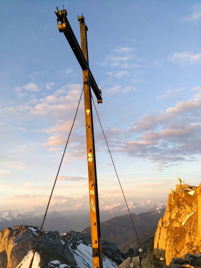 Panorama from the Top in the Light of Dawn Stock Photo - Image of ...