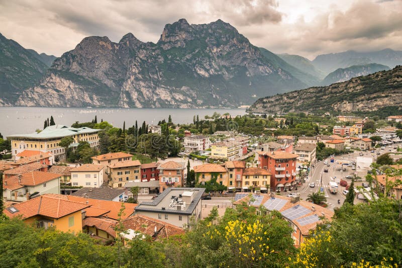 Panorama of Torbole, Lake Garda, Italy. Editorial Stock Photo - Image ...