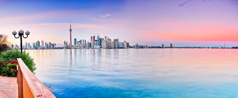 Panorama of Toronto Skyline at Stock Photo - Image of canada, copy: 4760396