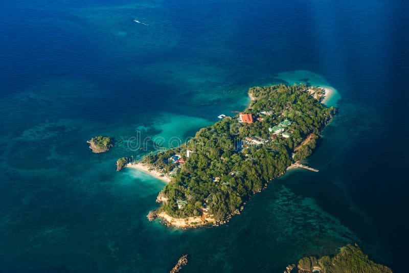 Panorama of the Tropical Island, View from Stock Image - Image of ...