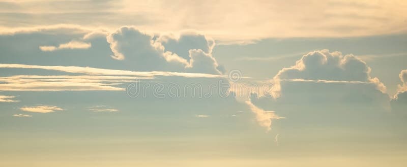 Panorama Turquoise Creamy Blue Sky with the Cloud in Relaxing Feel for ...