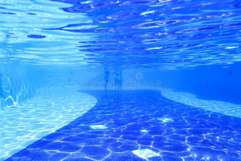 Panorama of the Underwater Part of the Pool Stock Image - Image of ...