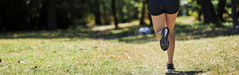 Panorama of Unrecognizable Girl Running Around the Field on Her Back ...