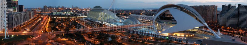 Panorama of Valencia City stock photo. Image of travel - 58556450