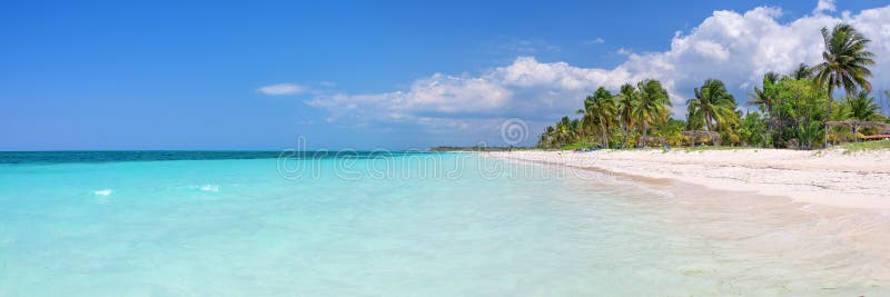 Panorama Van Het Strand Van Het Eiland Cuba Van Cayo Levisa Stock ...
