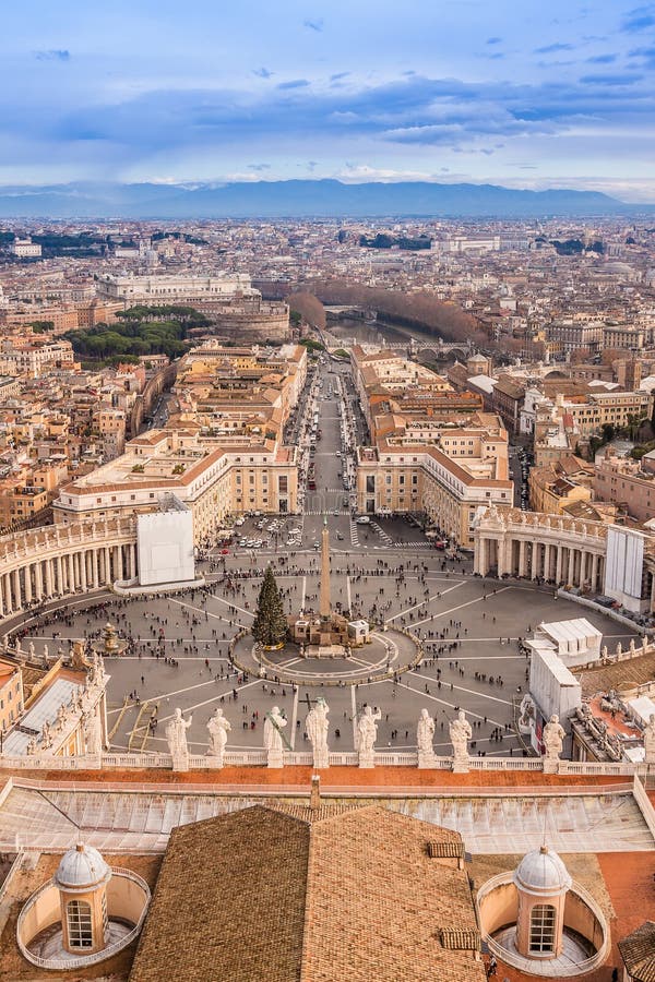 Panorama of Vatican and Rome Stock Image - Image of beautiful, ancient ...