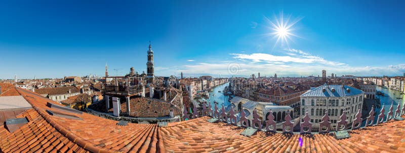 Panorama of Venice from a Bird`s Eye View Editorial Photography - Image ...