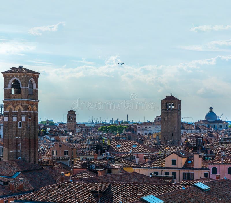 Panorama of Venice from a Bird`s Eye View Editorial Photo - Image of ...