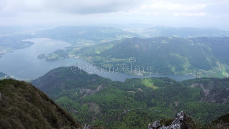 Panorama Very High on Top of the Mountain Stock Video - Video of ...