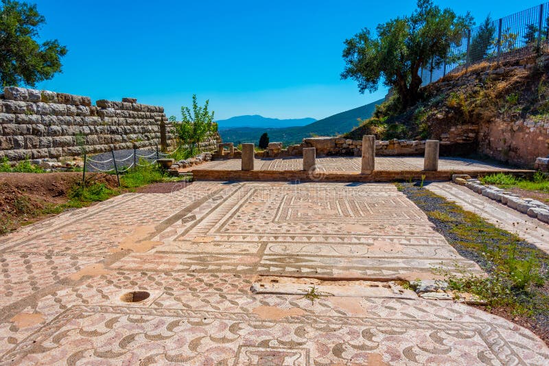Panorama View of Archaeological Site of Ancient Messini in Greec ...